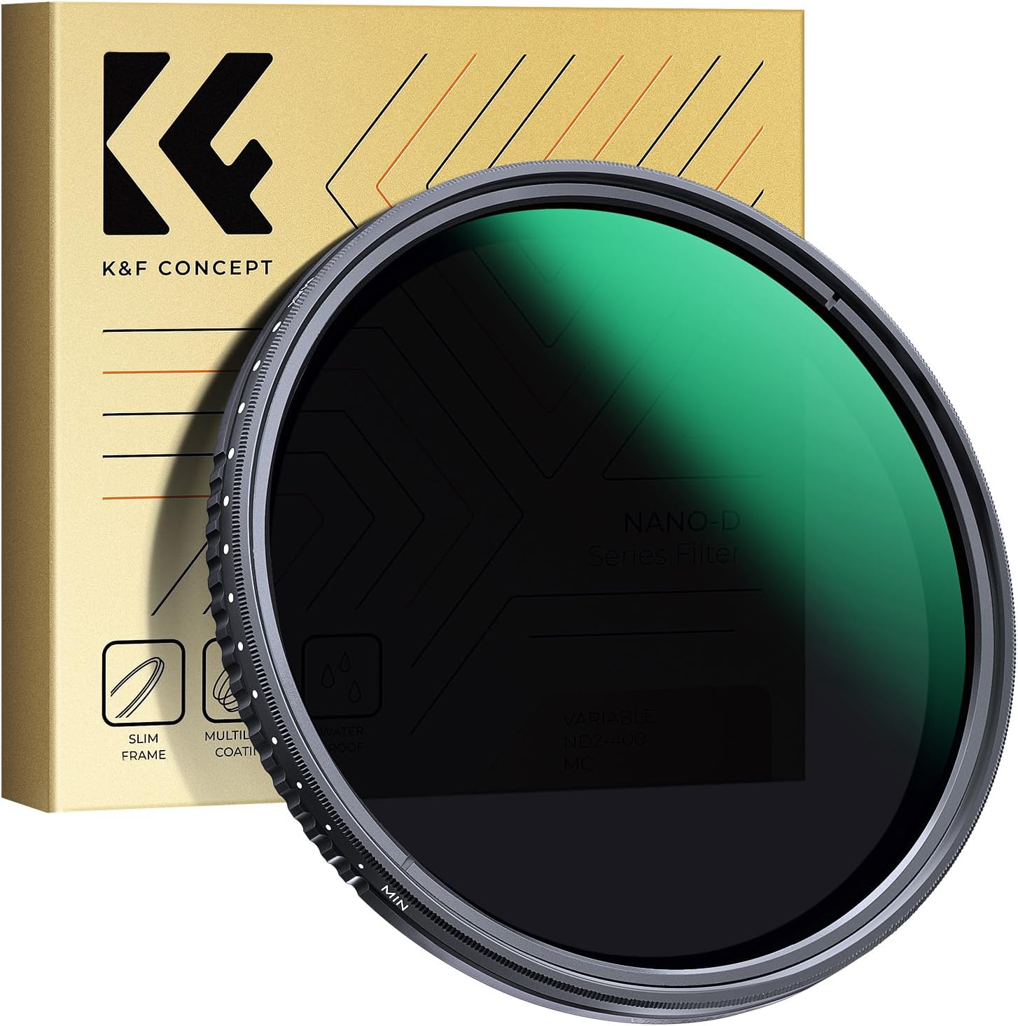 K&F Concept 49mm Variable ND2-400 ND Lens Filter Adjustable Waterproof ...