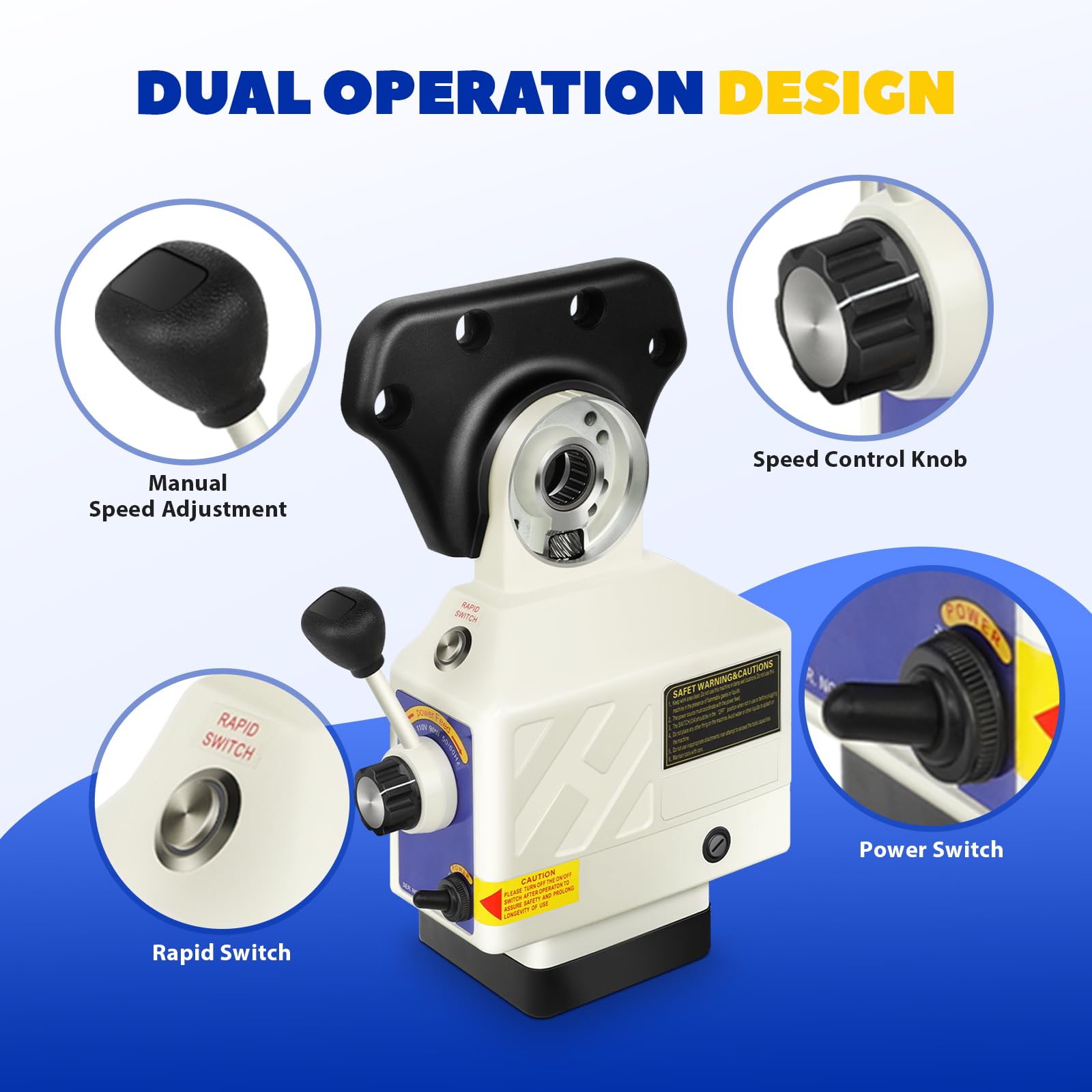 Snapklik.com : Power Feed X-Axis For Milling Machine, 450 In-lbs Torque ...