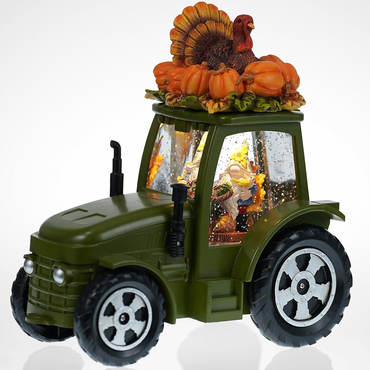 Amazon.com: Green Tractor Fall Snow Globe, Fall Decorations for Home ...