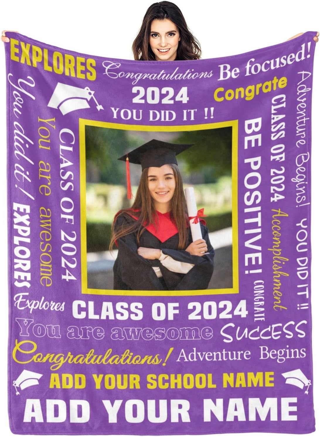 Amazon.com: OTBEHUWJ Custom Graduation Gifts Custom Class of 2024 ...