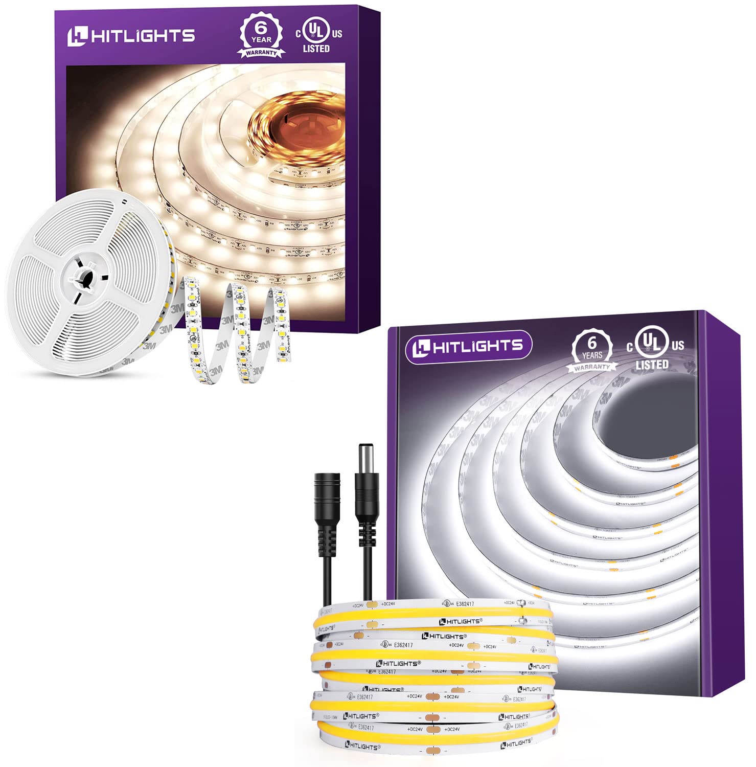 Amazon.com: HitLights LED Strip Lights, 4000K 12V 600 LEDs Neutral ...