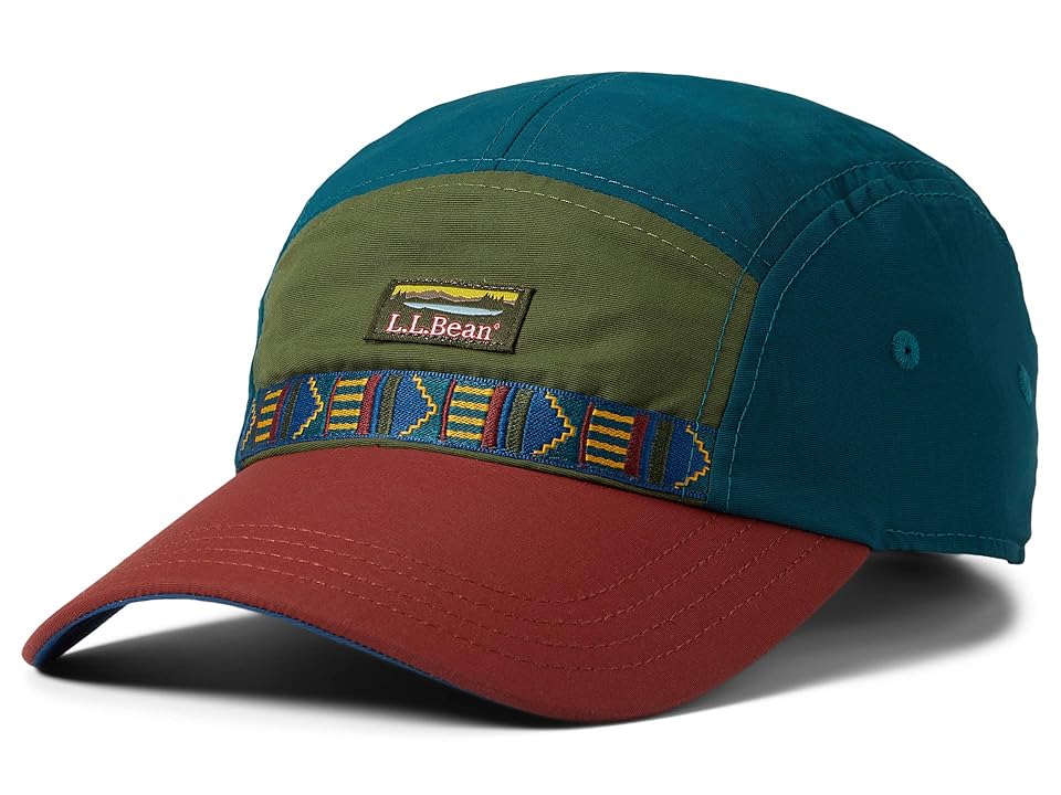 L.L.Bean Mountain Classic 5 Panel Hat Color-Block (Spruce/Tuscan Olive ...