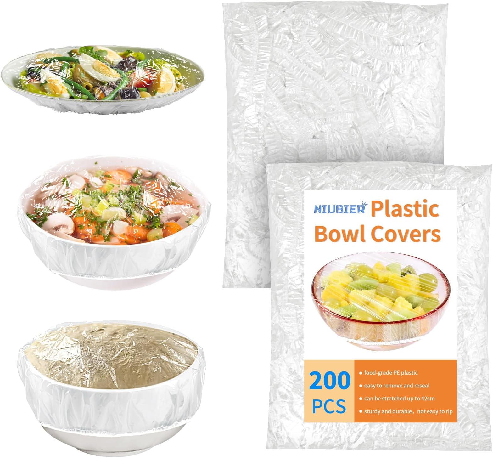 Amazon.com: Elastic Food Covers, Plastic Kitchen Storage Lids for Meal ...