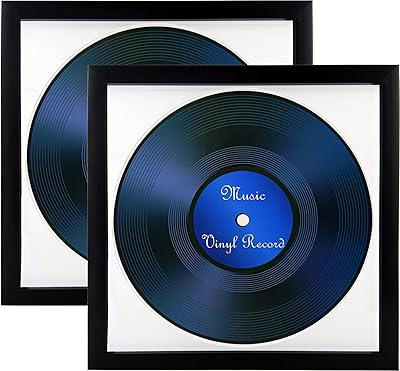 Craig Frames 7x12 Black CD Display Mat Complete w/ 1" Wide Black Frame ...