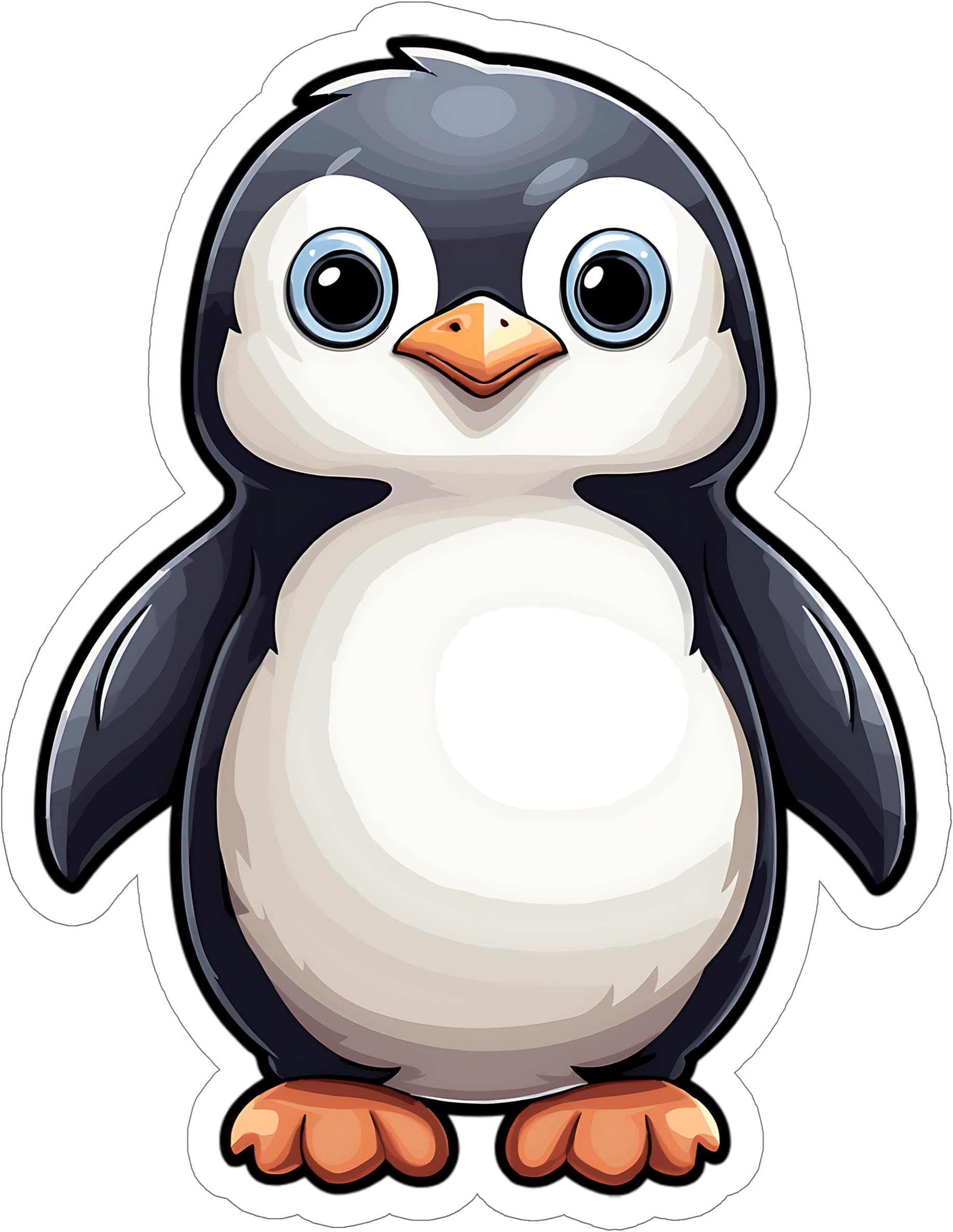 Amazon.com: Removable Switch Stickers - 4 Cute Penguins Cartoon Wall ...