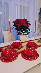 City to Cottage Red and White Handmade Hand Painted Ceramic 12 Piece ...