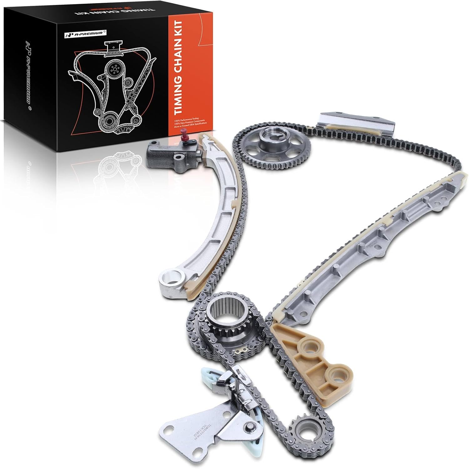 A-Premium 11PCS Engine Timing Chain Kit W/Tensioner & More [fits DOHC ...