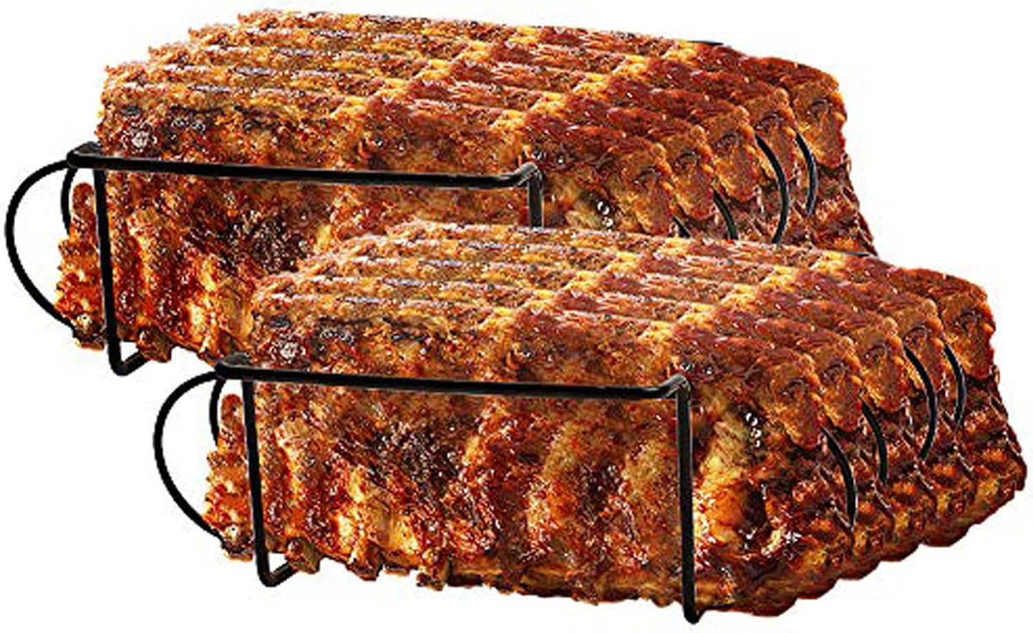 Amazon.com: ERYTLLY 2 Pack Rib Rack For Smoking Nonstick Grill Rack ...