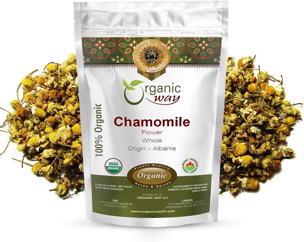 Amazon.com : Chamomile Tea 1LB (16Oz) 100% CERTIFIED Organic (USDA seal ...