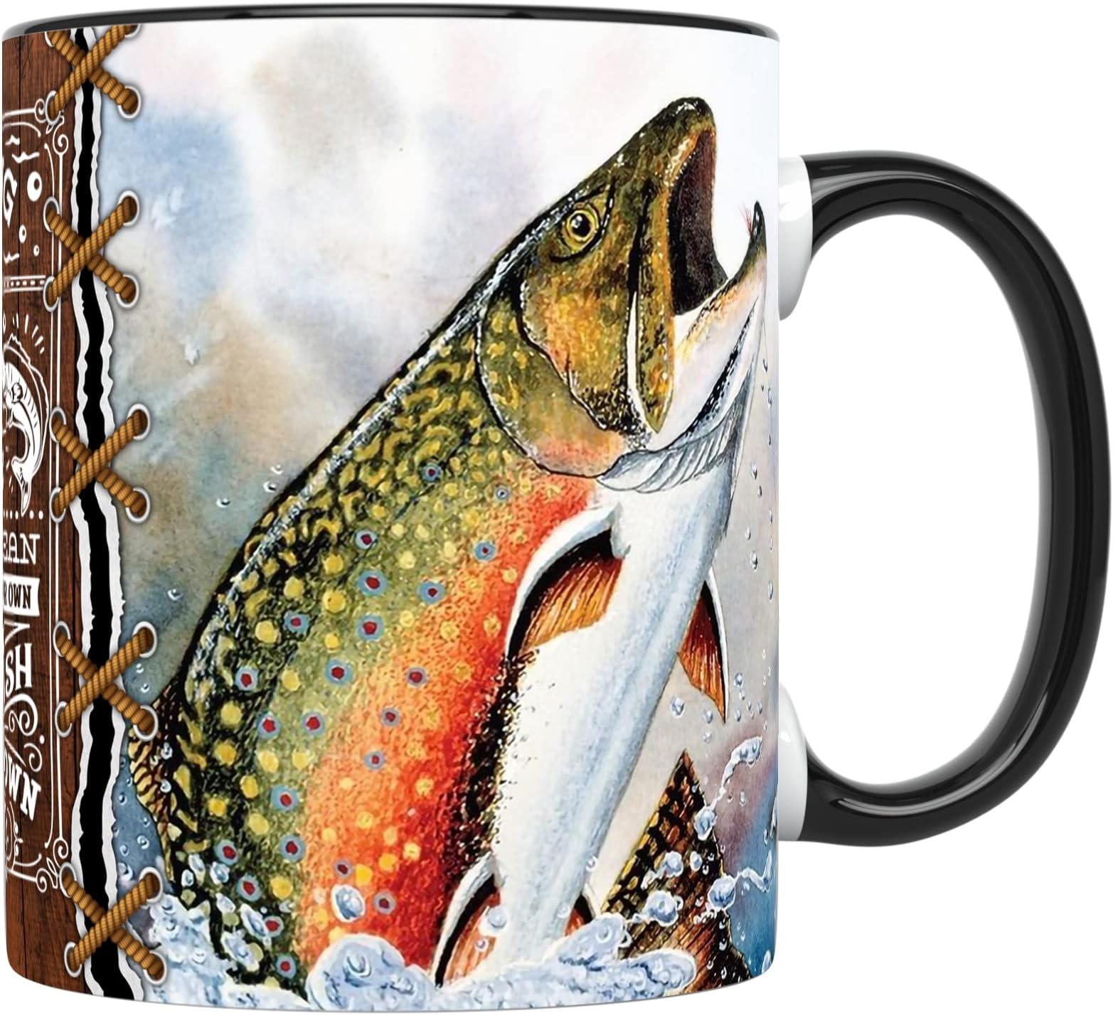 Amazon.com: Rogue River Tactical Coffee Mug Fishing Fish Here Fishy ...