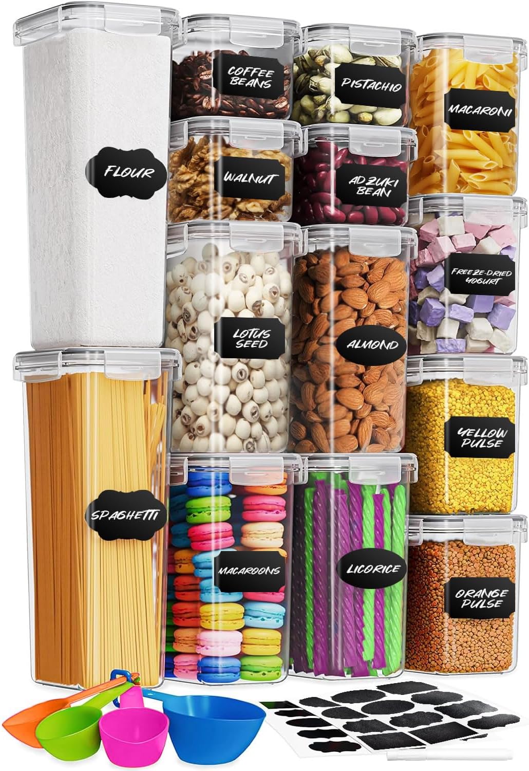 Amazon.com: Stelive Airtight Food Storage Containers with Lids, 14 ...
