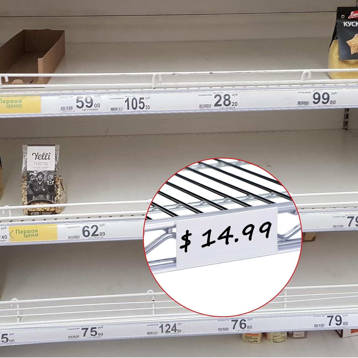 50 Pcs Wire Shelf Label Holder 27x1.25 Clear PVC Philippines | Ubuy