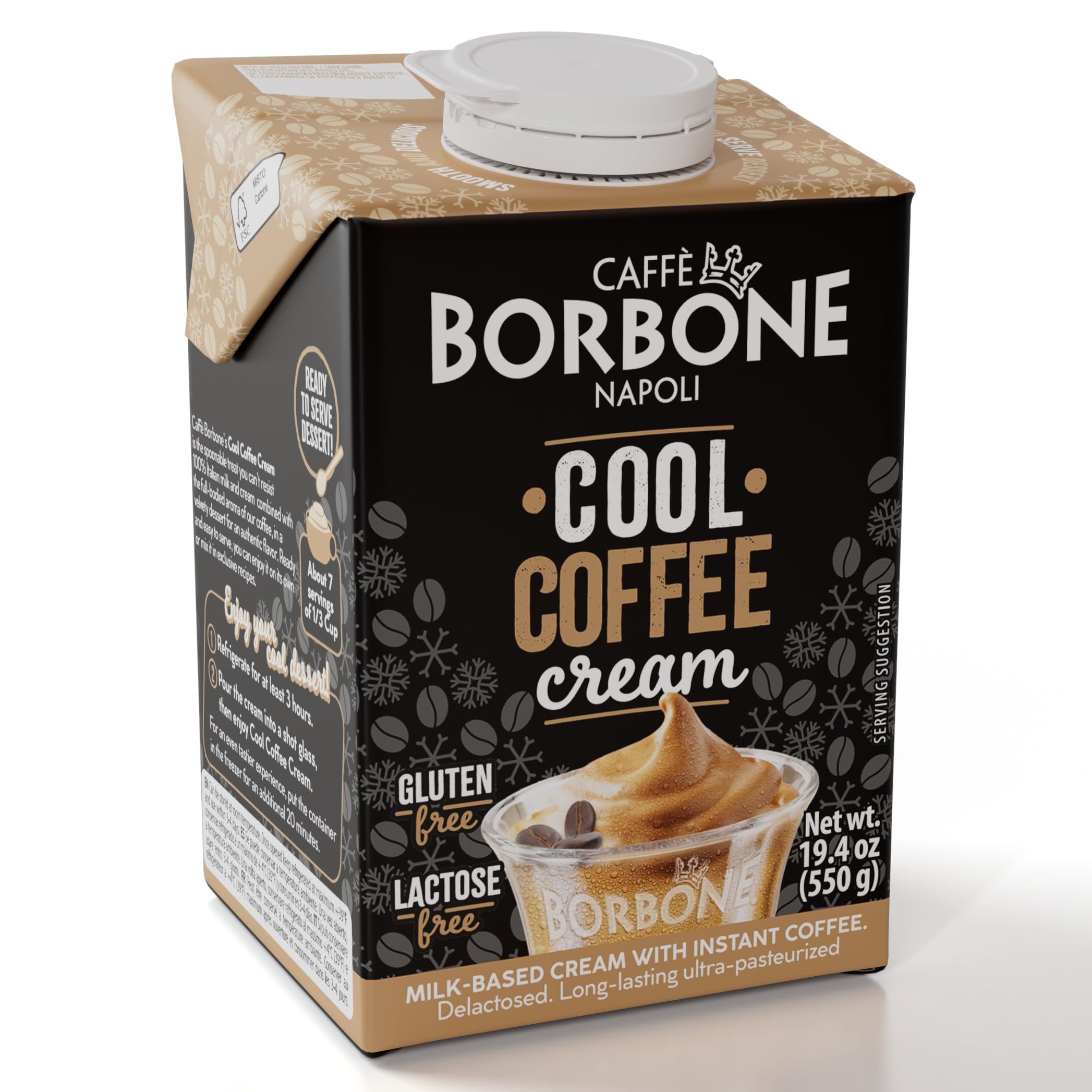 Amazon.com: Caffe Borbone Cool Coffee Cream, Shelf-Stable Coffee ...