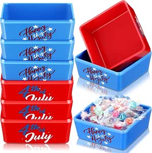 Amazon.com | Yoande 6 Pcs 4th of July Mini Candy Dish melamine ...