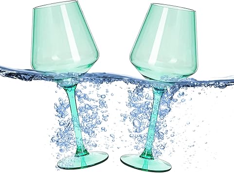 Amazon.com: Floating Wine Glasses for Pool (18 Oz | Set of 2) - Wine ...