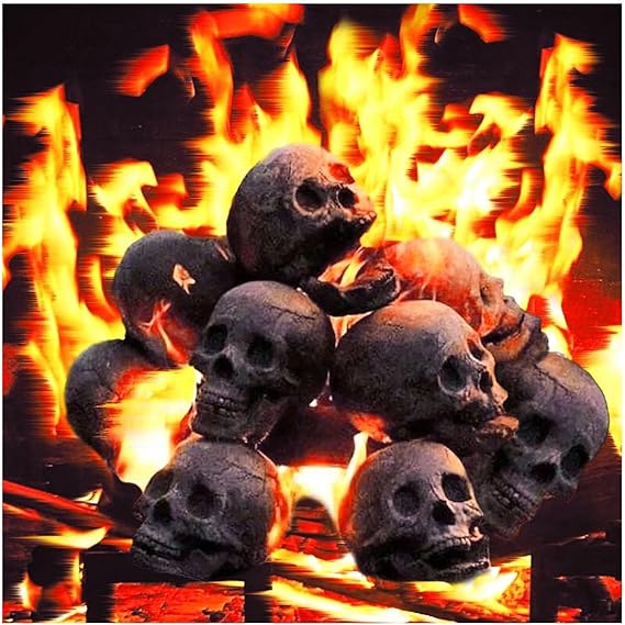 Amazon.com : Halloween Fire Pits Skulls Reusable Ceramic Fireproof ...
