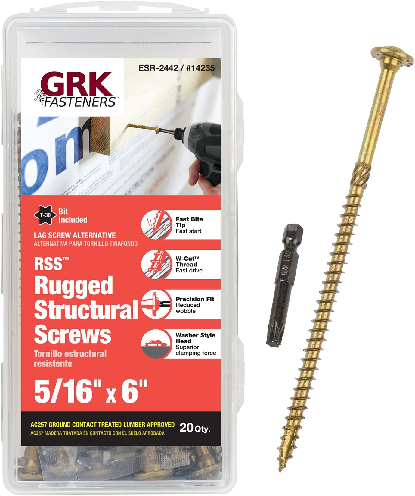 Amazon.com: GRK 772691122353 12235 5/16" x 6" RSS Rugged Structural ...