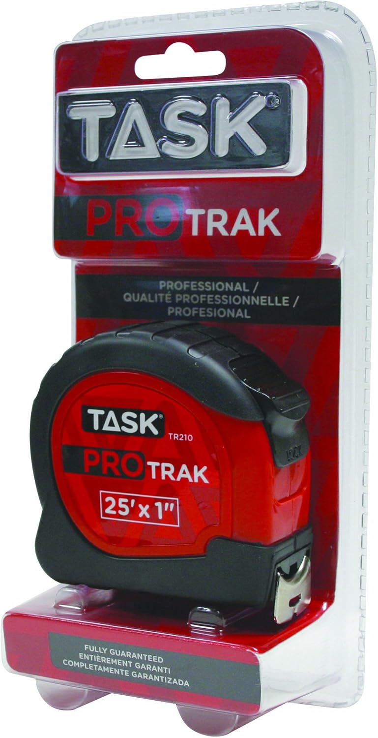 Task TR210 25-Feet ProTrak Tape Measure, Red - Amazon.com
