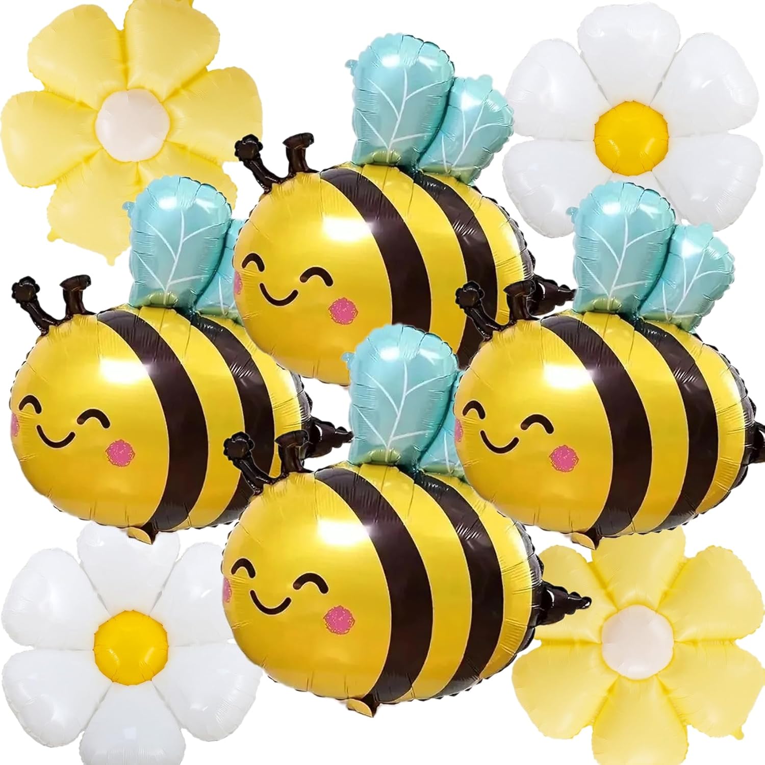 Bee-Balloon Daisy-Flower-Balloons 6PCS 31 Inch Bee Balloon Honeybee ...