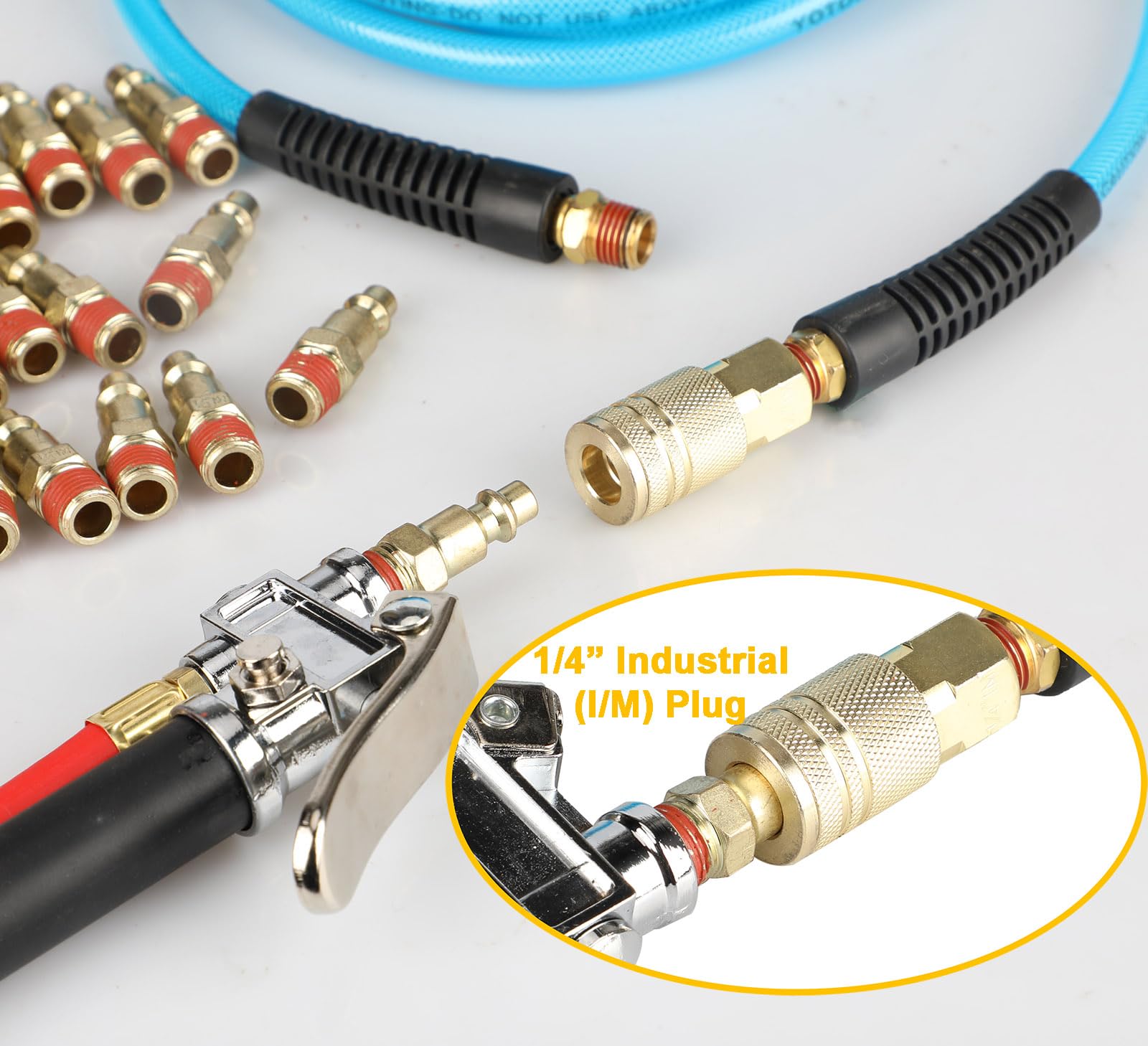 Snapklik.com : 20 Pieces Industrial Male Air Plug Set, Quick Connect ...