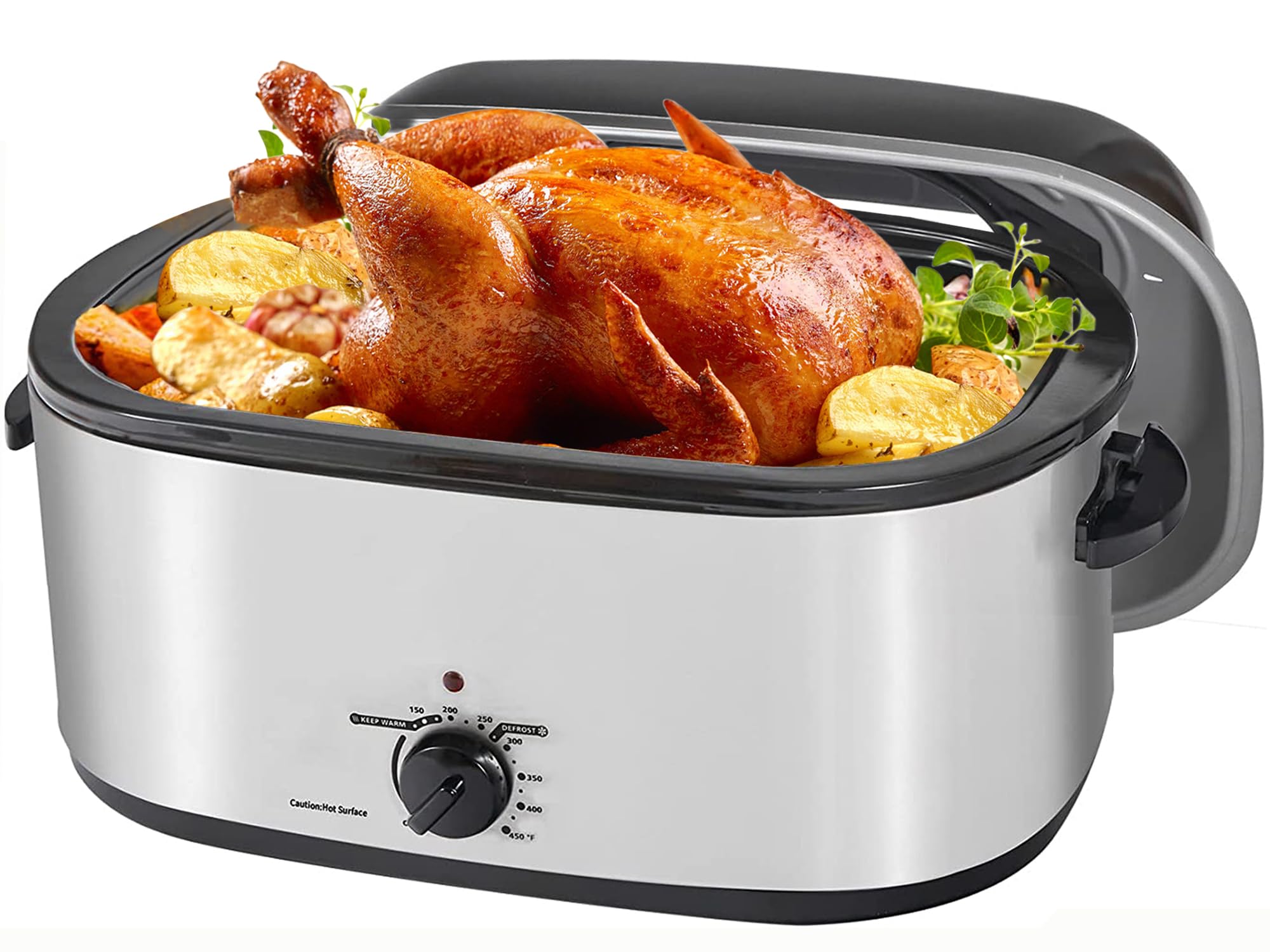 Amazon.com: Roaster Oven 28 Quart, Electric Roaster Pan with Visible ...