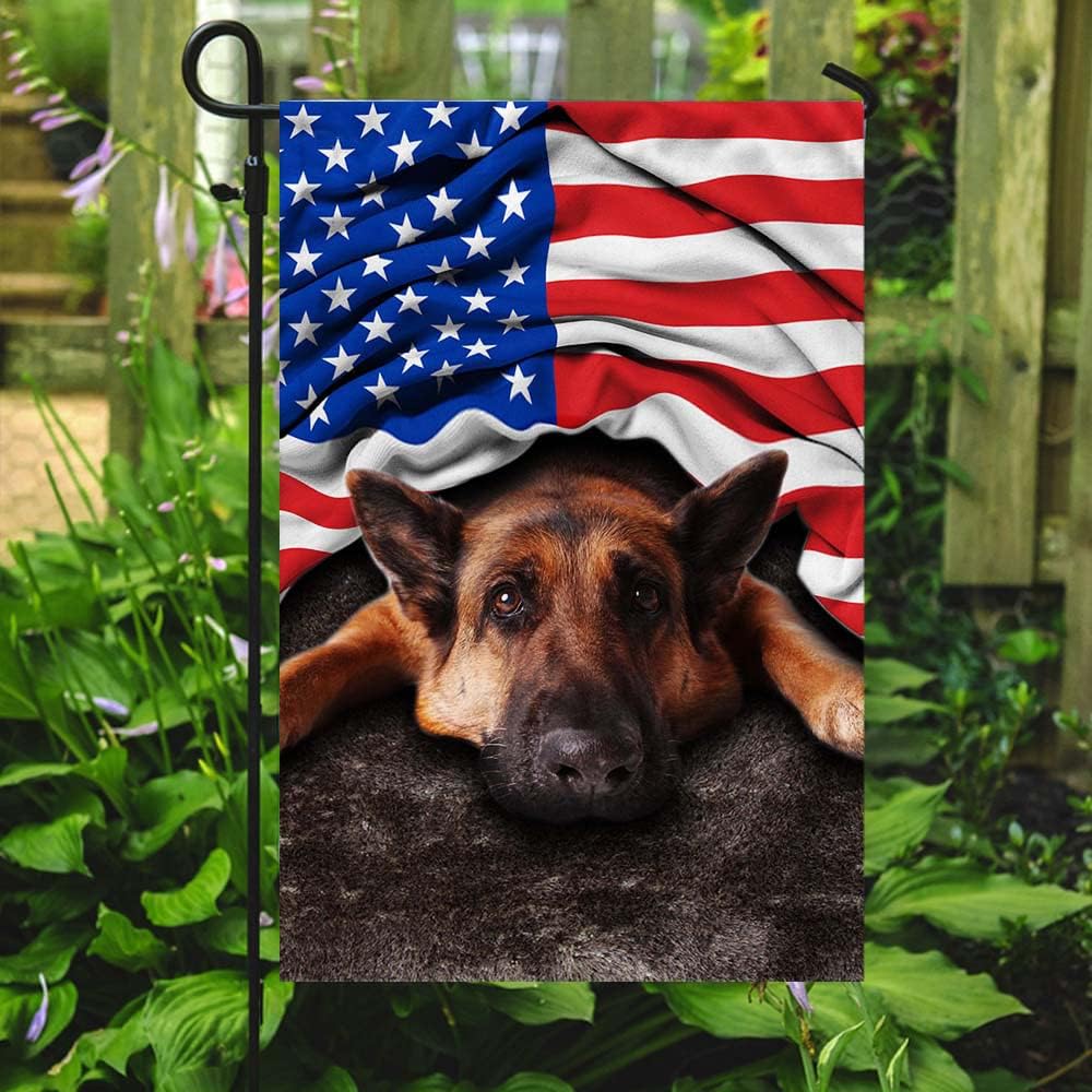 Amazon.com : American Flag - German Shepherd American Patriot Dog Flag ...
