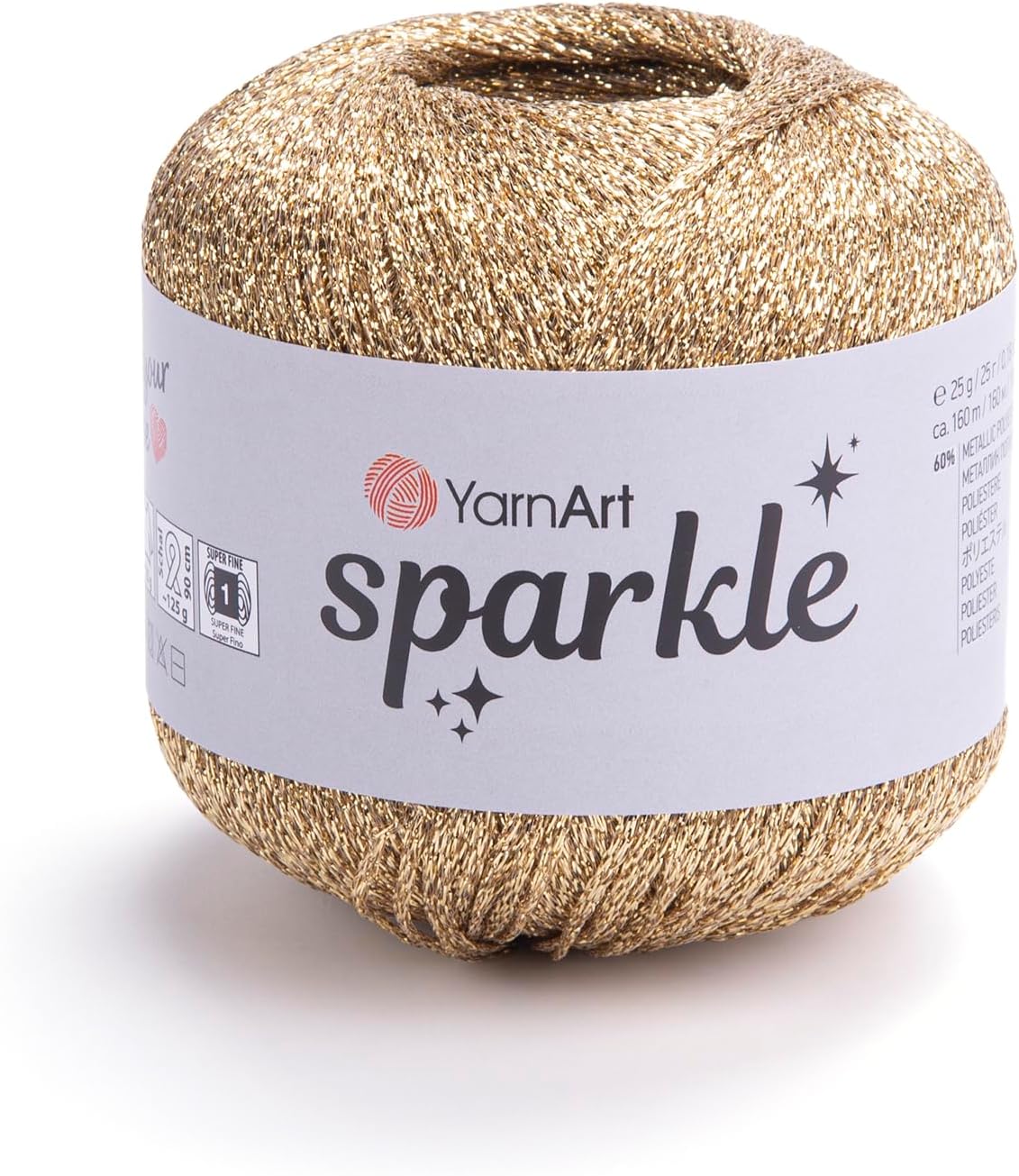 Amazon.com: YarnArt Sparkle - Metallic Glitter Fine Lightweight Yarn ...