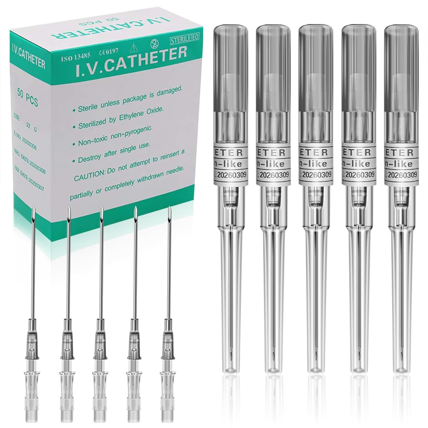 Amazon.com: judero 16G Catheter Needles 50Pcs Catheter Piercing Needles ...