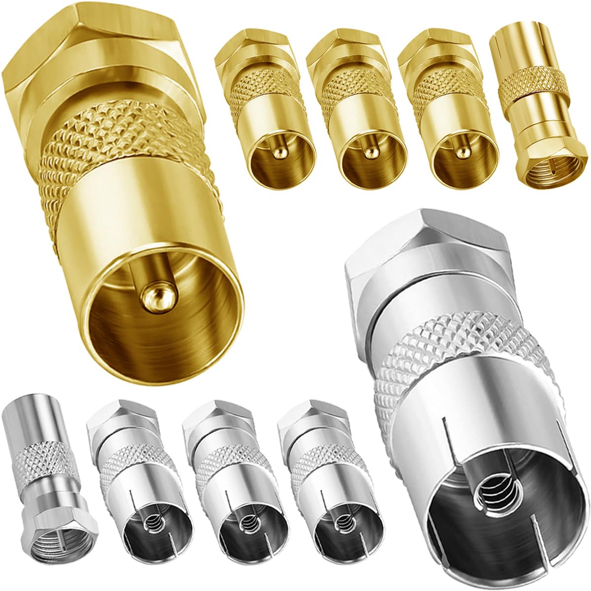 Amazon.com: DAOKAI TV Aerial Adapter,F Type Male Plug to TV Male/Female ...