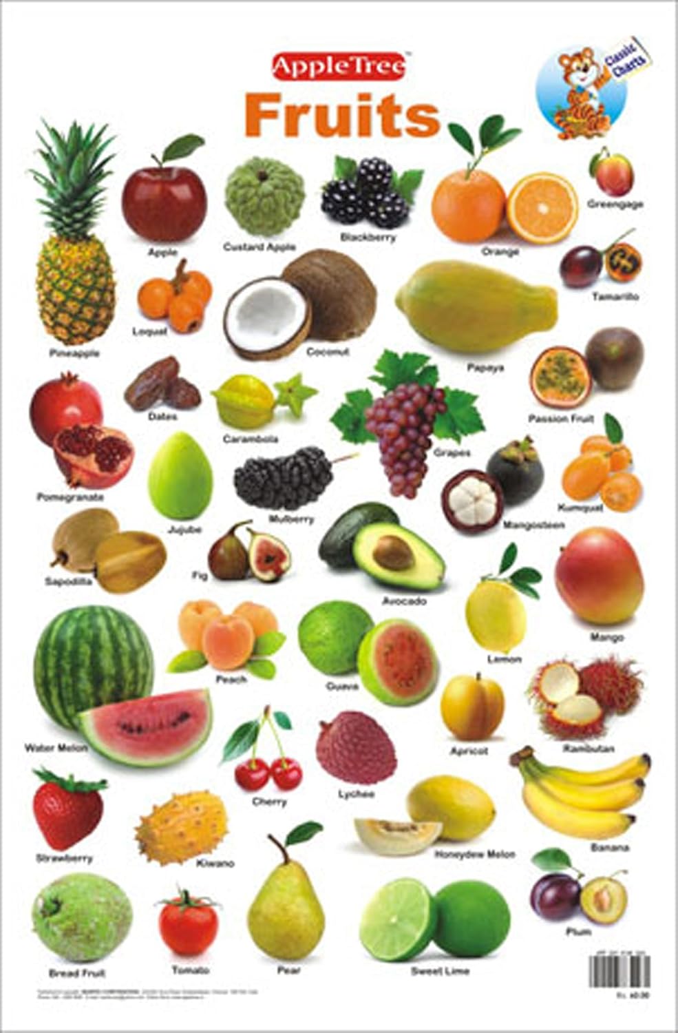 Educational Charts : Fruits : Na: Amazon.in: Books