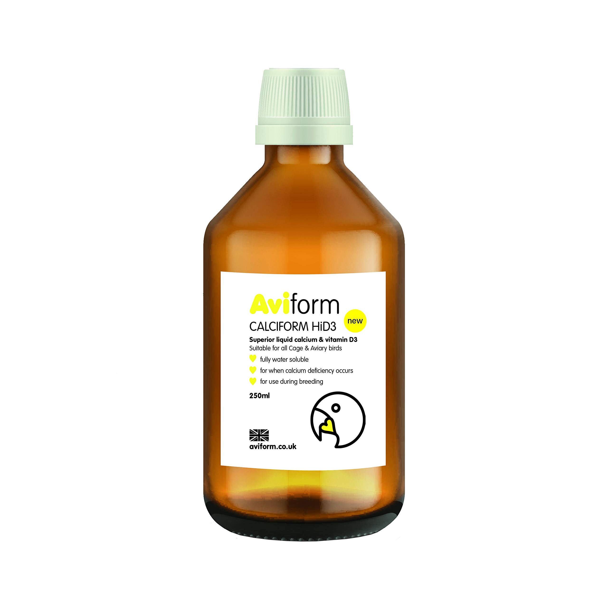 Buy Aviform Calciform HiD3 Liquid Calcium for Birds 250ml - Fully Water ...