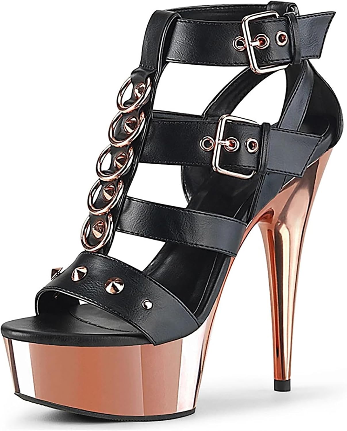 Amazon.com | Women's Platform Pumps Opened Toe Stilettos High Heels ...