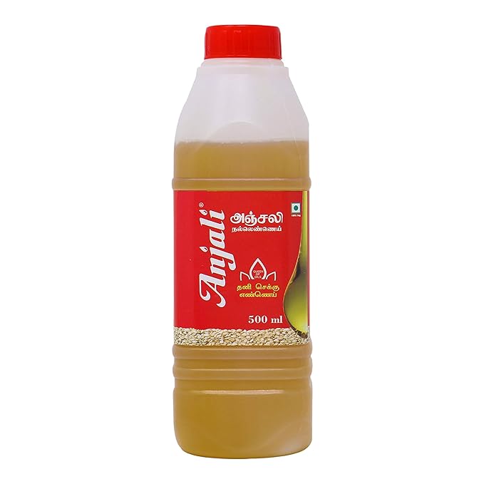 Anjali Cold Pressed Gingelly / Sesame Oil (500 ML) : Amazon.in: Grocery ...