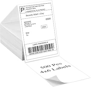Shipping Supplies HUOJI 4x6 Direct Thermal Shipping Labels - 500 ...