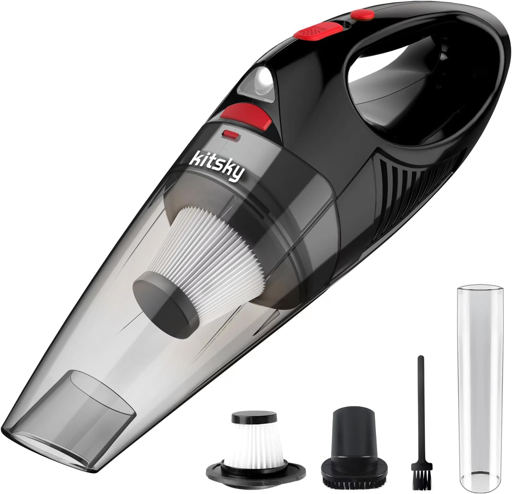 kitsky Handheld Vacuum, Car Vacuum Cleaner Cordless with Powerful ...