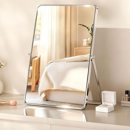 Hosoncovy Free Standing Desktop Mirror with Stand,Large Dressing Table ...