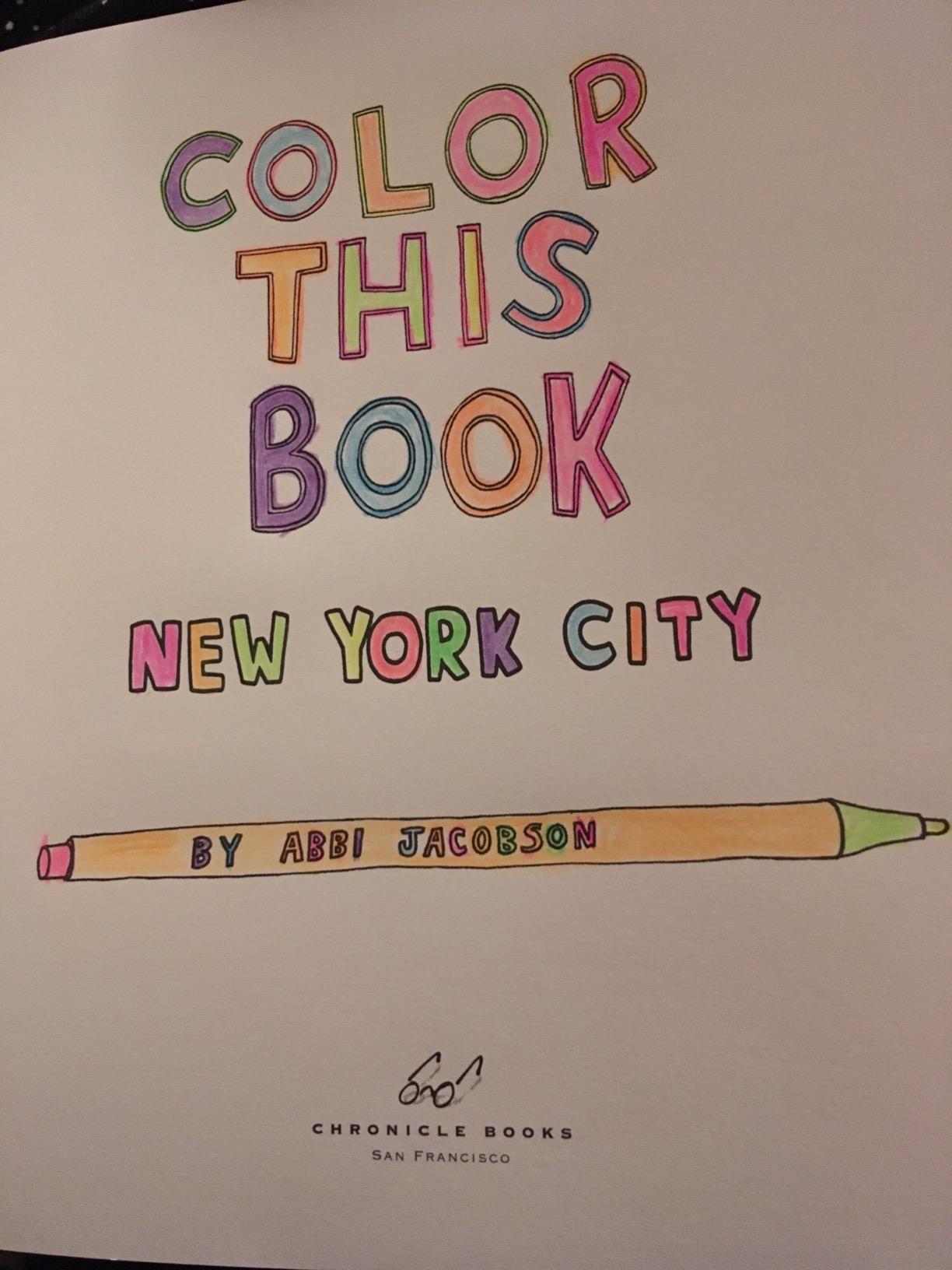 Color this Book: New York City: Jacobson, Abbi: 9781452117331: Amazon ...