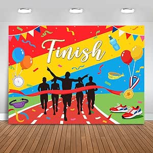 Amazon.com : Fitumiw Marathon Finish Backdrop 7x5ft Congratulations ...