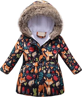 2025- Baby Kids Girls Winter Thick Warm Hooded Windproof Coat Outwear Jacket Clothes Toddler ...