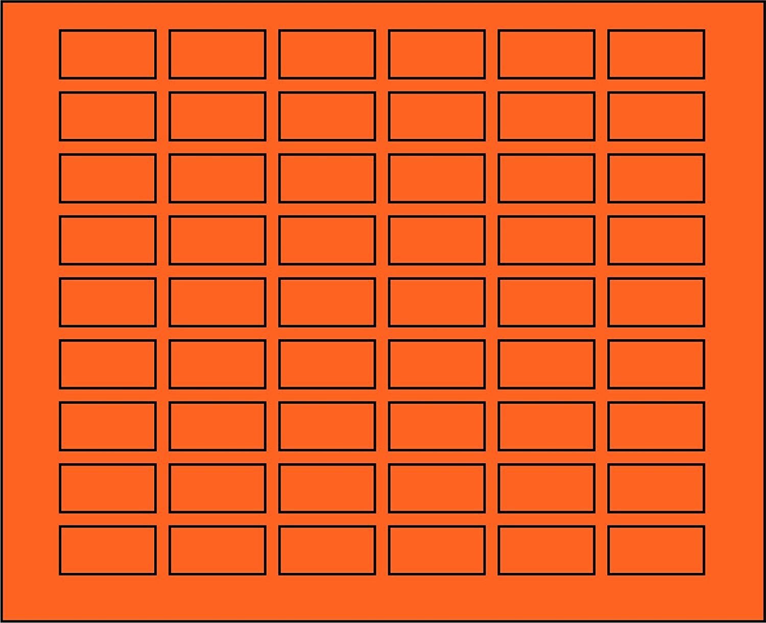 VishYogi Printers Fluorescent Orange Blank Label(20mmx10mm) with Black ...