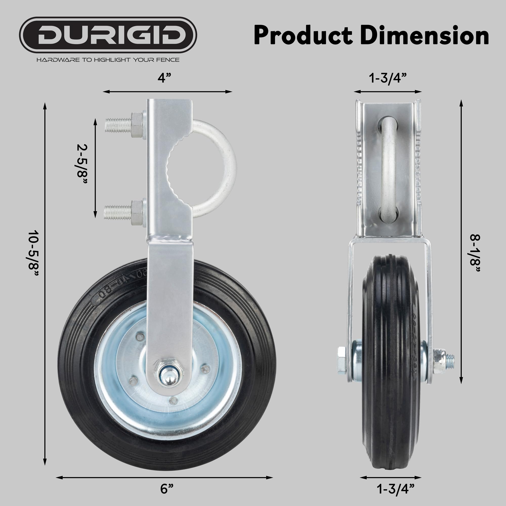 Snapklik.com : 6 Inch Gate Wheels For Metal Tube Gate, Gate Helper ...