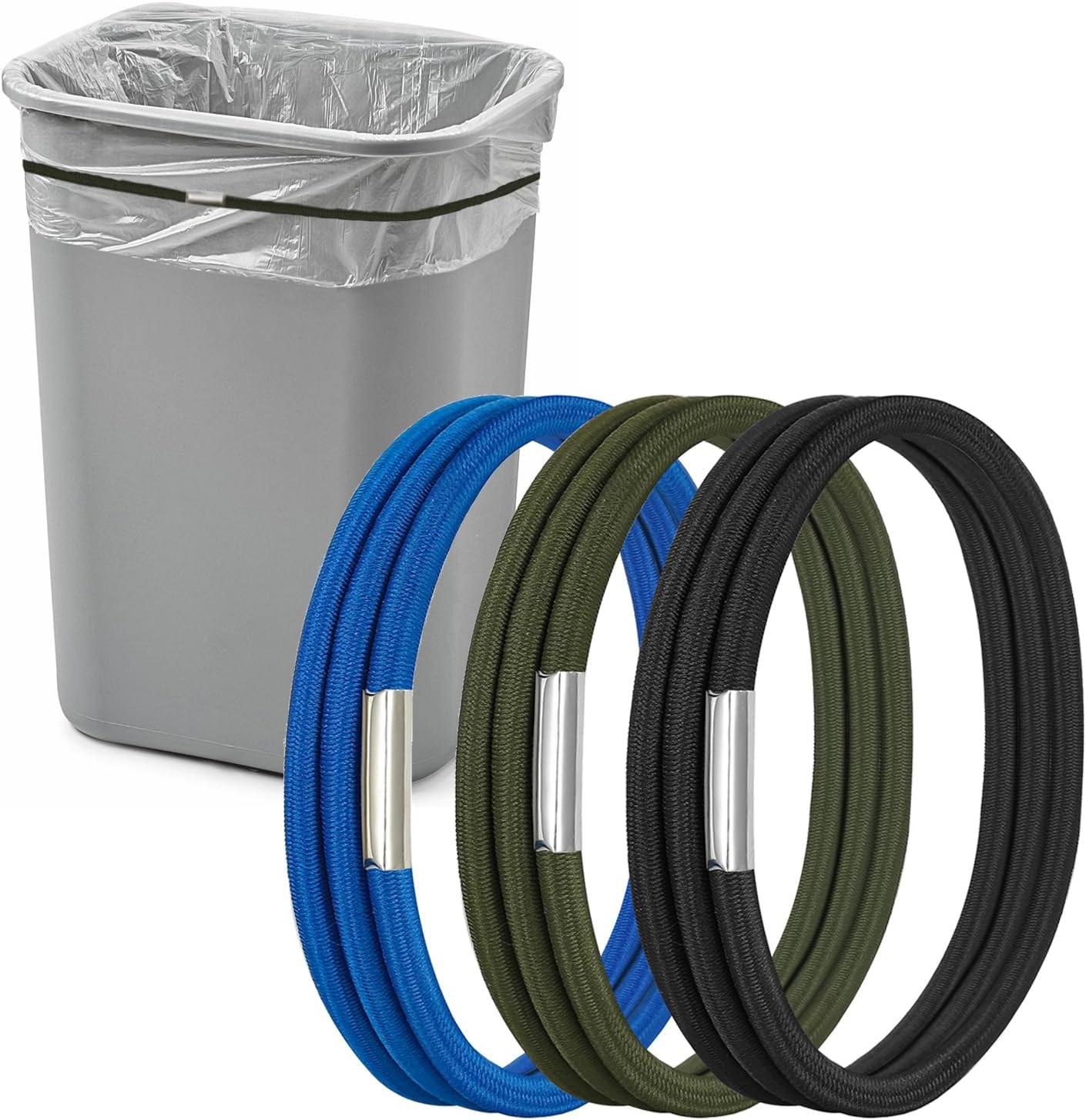 Garbage Can Rubber Bands, Fits 13-30 Gallon Bins, Heavy-duty Trash Can ...
