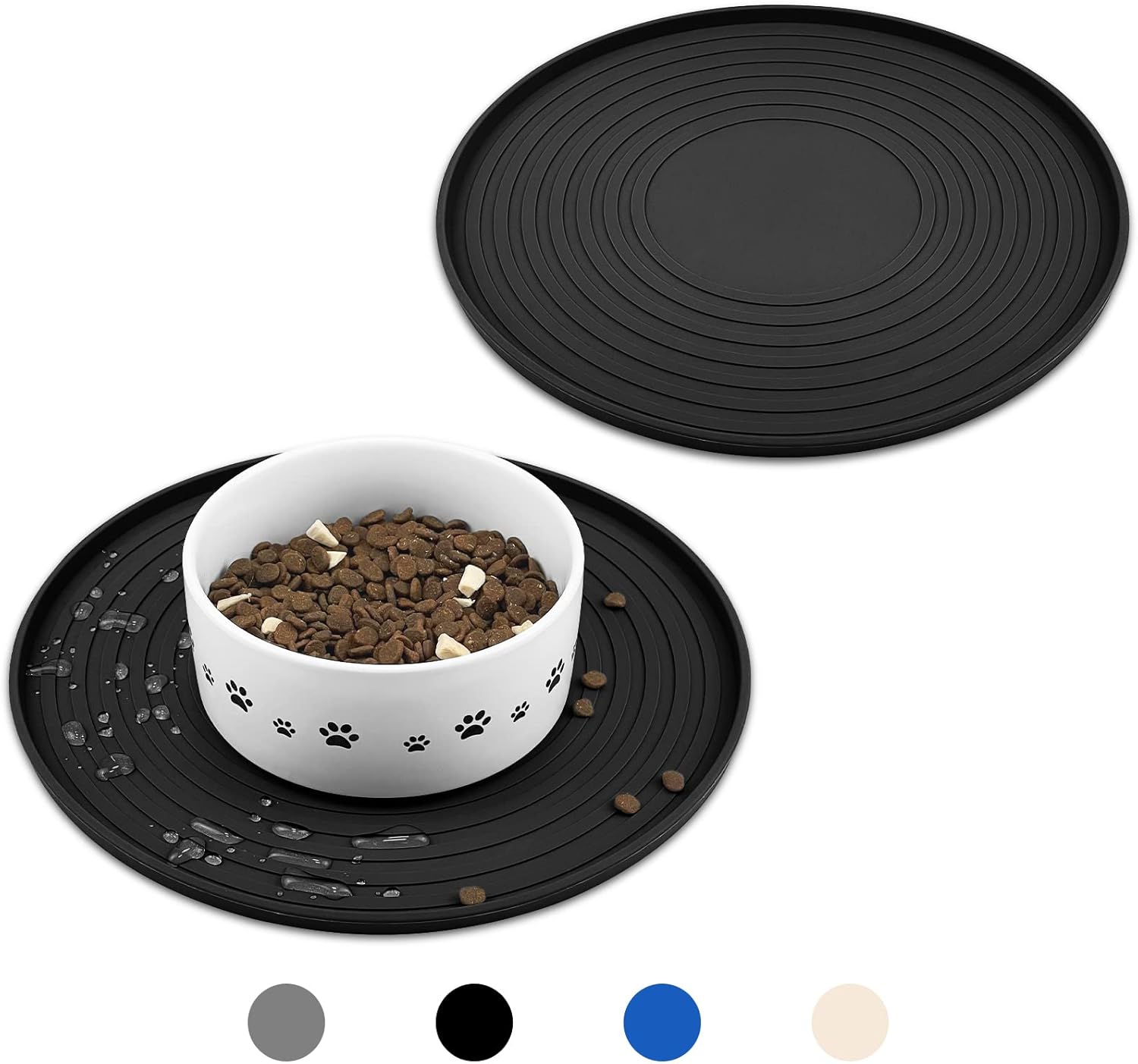Amazon.com: Ptlom Silicone Pet Feeding Mat for Dogs and Cats Placemat 2 ...