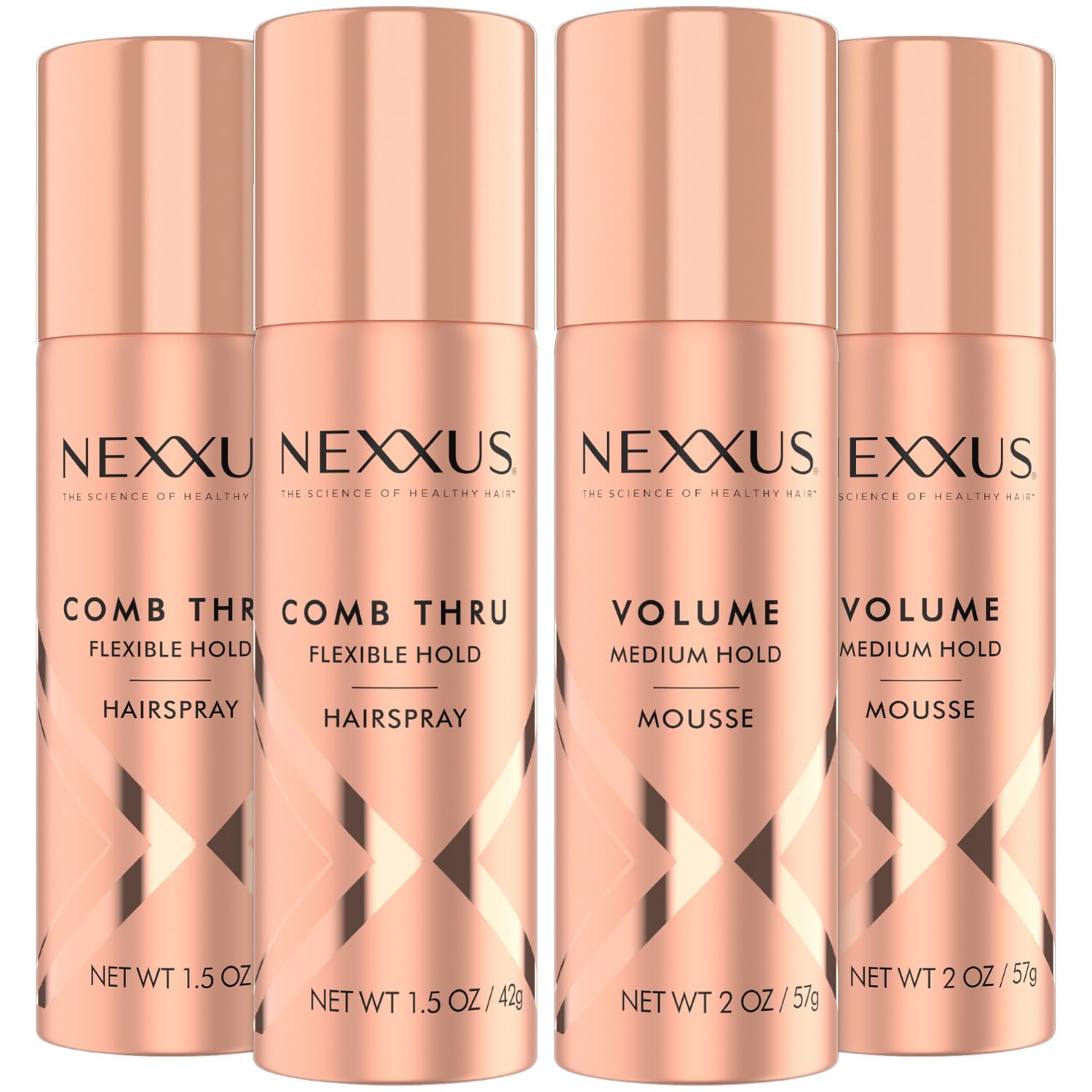 Amazon.com : Nexxus Travel Hairspray and Mousse Bundle – Comb Thru ...