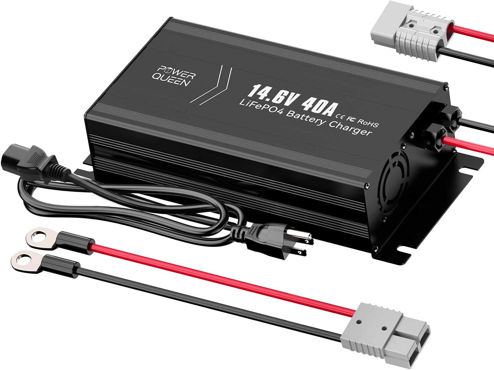 Amazon.com: PowerQueen 14.6V 40A Lithium Battery Charger for 12V ...