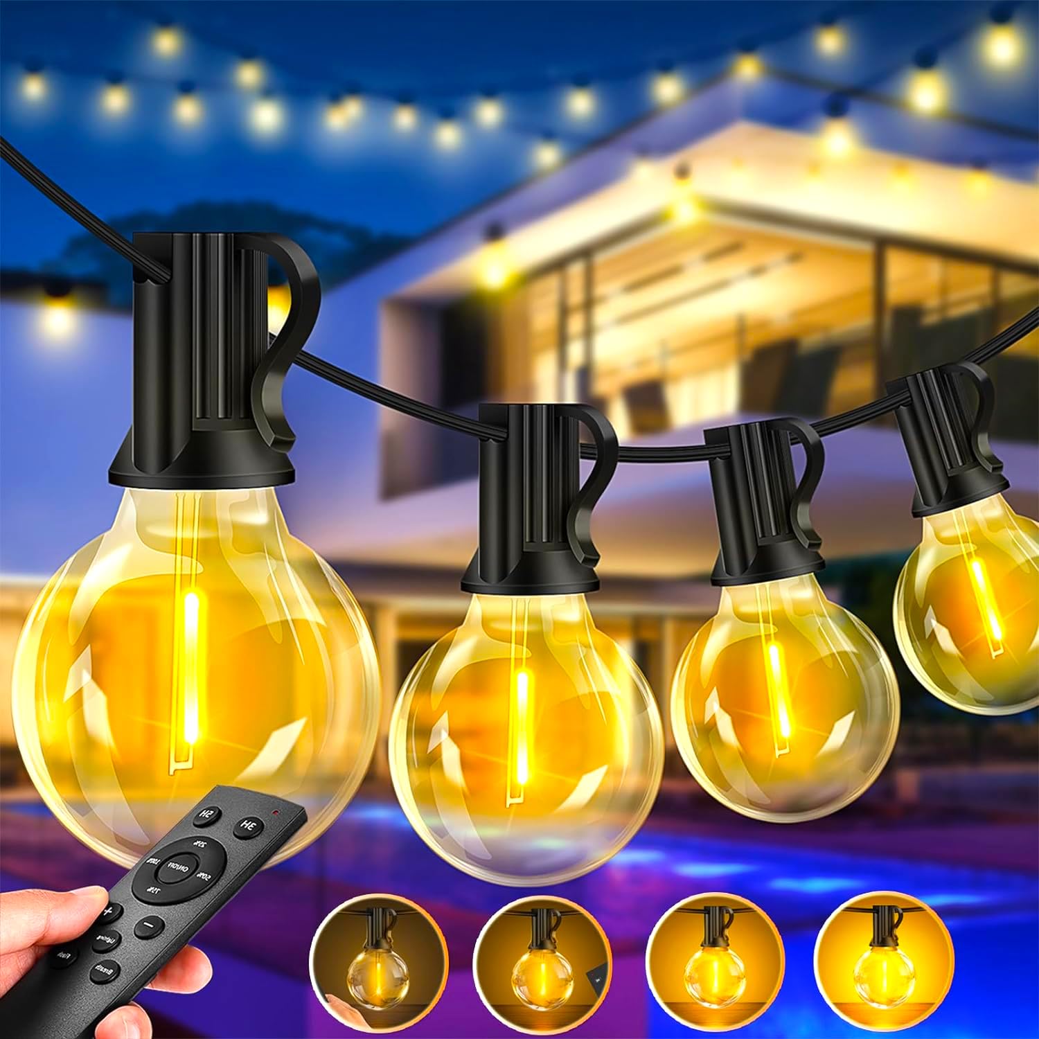 Remote Control Outdoor Lights Outdoor Bright Solar Fairy Lights String