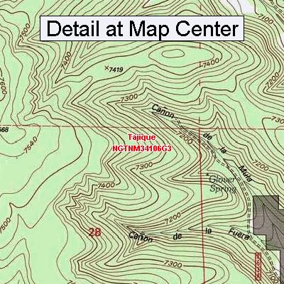Amazon.com : USGS Topographic Quadrangle Map - Tajique, New Mexico ...