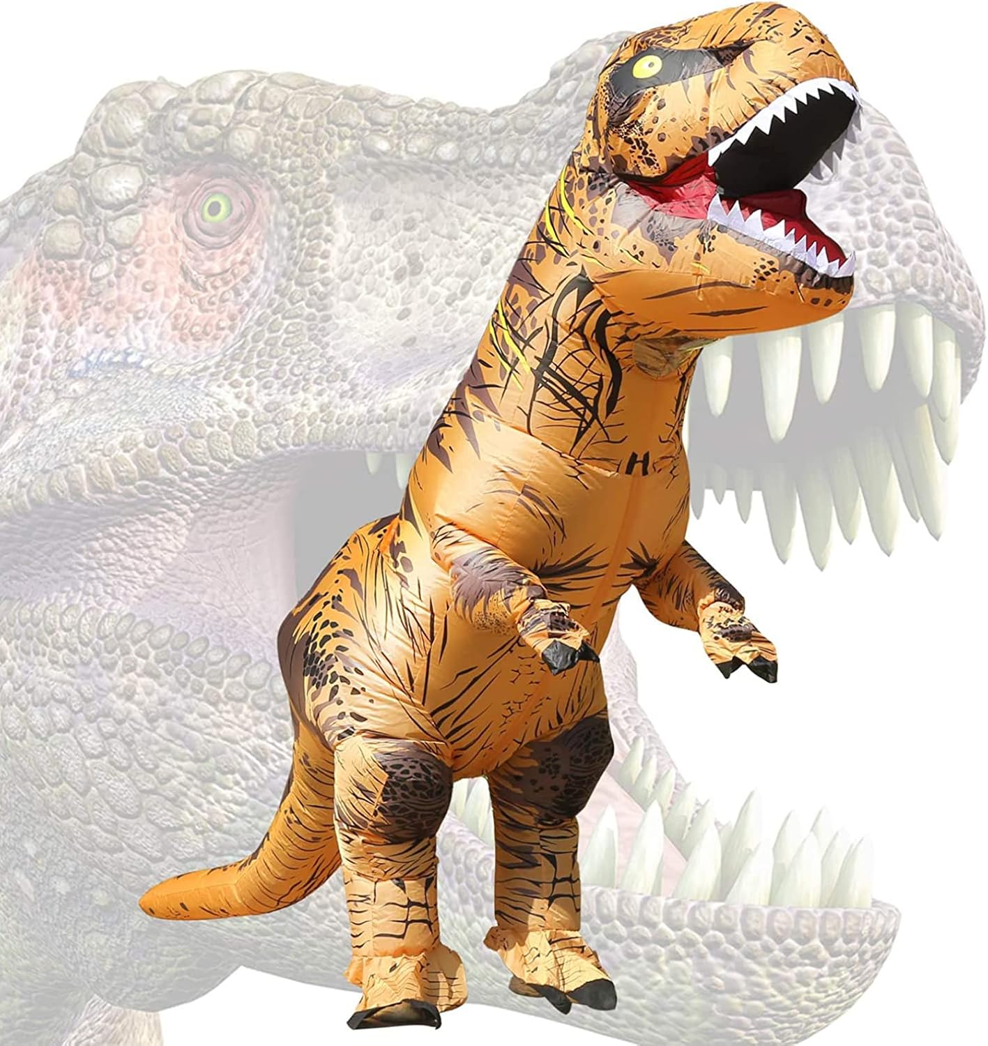 SYOSI Dinosaur Costumes for Adults, Blow up Dinosaur Costume Adult Size ...