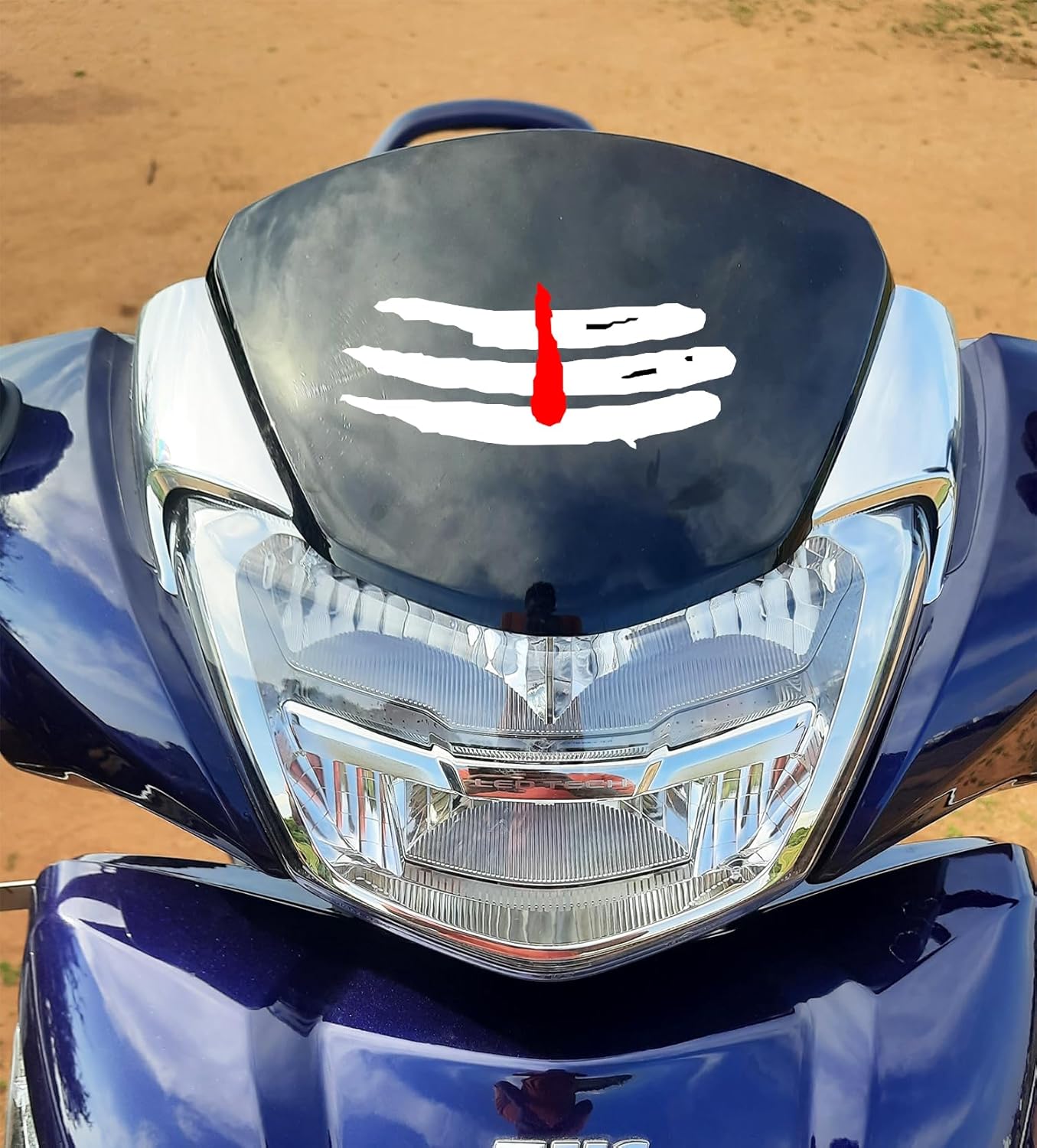 Claw cuts - Mahadev Tilak Sticker for Car & Bike, Reflective and ...