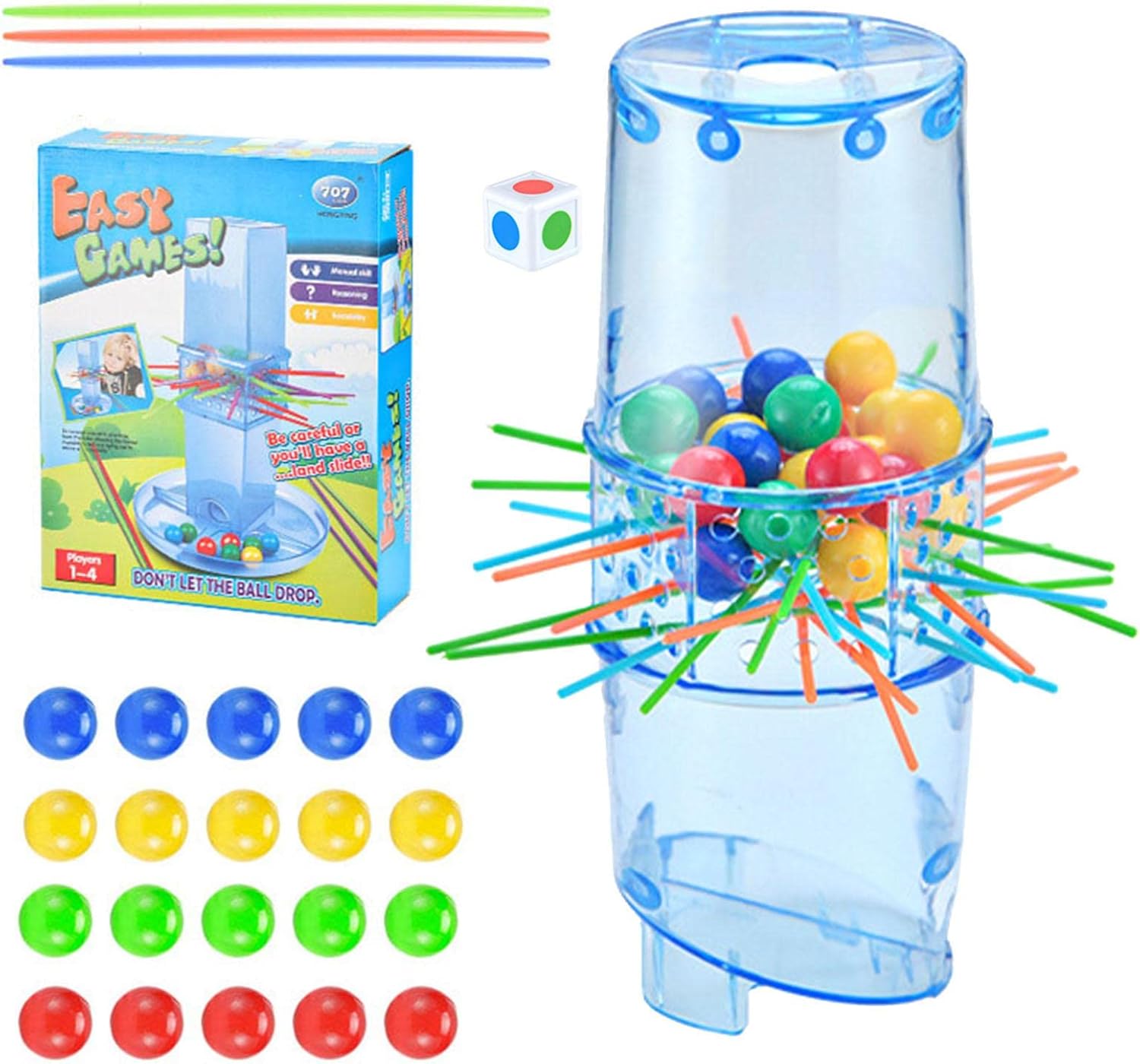 Kerplunk Game - Pull Sticks Floor Game for Family,Stick Games Helps to ...